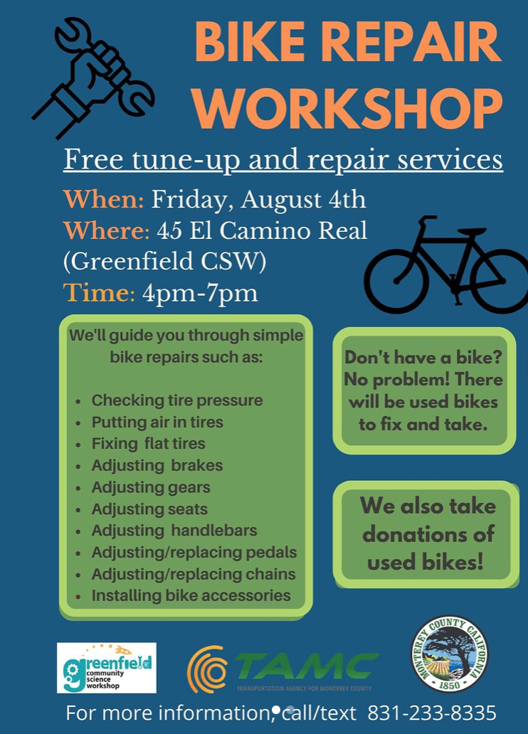 Greenfield: Taller de bicis / Bike Repair Workshops – Greenfield ...